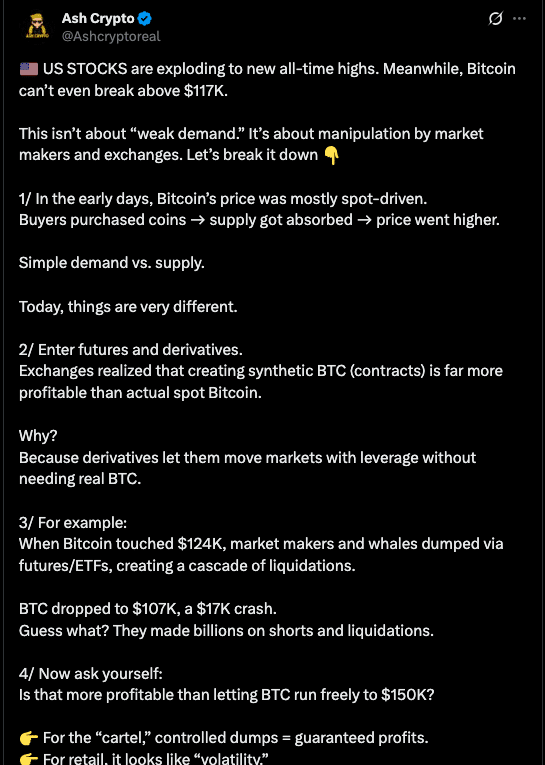 Bitcoin Price Manipulation Concerns Rise
